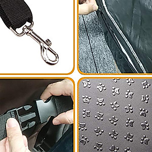 Tomyanner Dog Car Seat Pet Booster Seat with Pocket for Small and Medium Dogs Under 35 lbs Travel Safety,Non-Slip Base and Thickened Sponge Pad, can be Disassembled and Easy to Clean(Black)