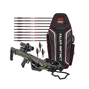 Killer Instinct Diesel-X Crossbow with Case and Arrows Bundle (4 Items)