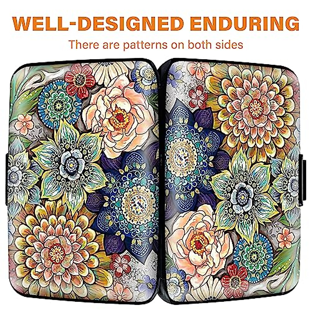 sundee Credit Card Holder with 8 Slots Mini Aluminum Wallet RFID Blocking Slim Metal Hard Case - 03X