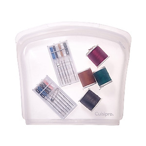 Cuisipro Silicone Reusable Leakproof Bag, 27 Ounce, Clear