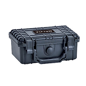 MEIJIA Portable All Weather IP67 Waterproof Protective Case, Hard Case,Camera Case With Customizable Foam,Fit Use of Drones, Cameras,Equipments, 8.12”x6.56”x 3.56”, Elegant Black