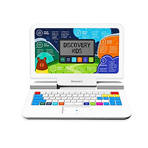 Discovery Kids Teach & Talk Swivel Laptop, Children’s Educational Interactive Computer, 60 Challenging Games and Activities, LCD Screen, Keyboard and Mouse Included