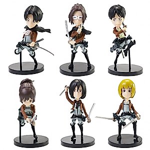 DATCH Anime Figures 6pcs Japanese Anime Figure Set Home Office Desktop Decoration Action Figures Toy Gift for Anime Fans