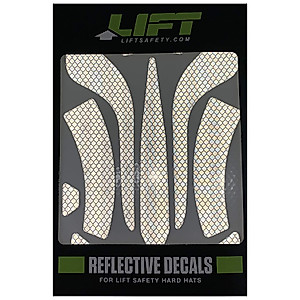 Lift Safety DAX Reflective Decals - White Medium