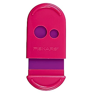 Fiskars Squeeze Sharpener for Kids 5+ - Crayon and Pencil Sharpener - Back to School Supplies - Color May Vary