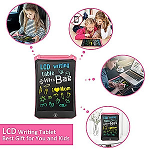 LCD Writing Tablet for Kids Doodle Board with Bag, Electronic Sketch Drawing Tablet Drawing Pad Activity Games Drawing Board, LEYAOYAO Toddler Travel Learning Toy - Gift for 3-6 Years Old Girl Boy