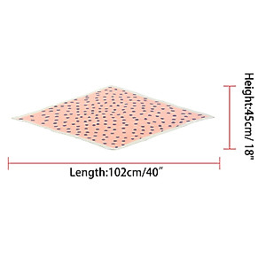 Allegra K 50s Pleated Neck Scarf for Women Rhombus Handkerchief Polka Dots Bandana Hair Wraps Headbands 102x45cm/40x18 inches(LxW) Pink Blue