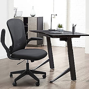 VICTONE Office Chair Ergonomic Desk Chair Computer Task Mesh Chair High Back Swivel Rolling Chair with Lumbar Support and Flip-up Armrest, Black