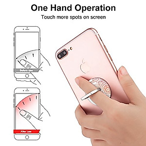 BF2JK Three Pack Cell Phone Ring Holder, 360°Rotation Finger Ring Stand Grip for Smartphones,Tablets,Pads (Mandala Flower)