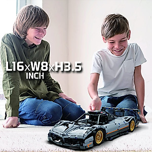 Build Your Own Supercar Kit | NEW 2023 Model Race Car Technic | STEM Building Blocks Set Toy for Kids & Adults | Build a Famous Racing Car Kit | for 8+ Year Olds Boys&Girls, Engineering Sports Car Toy