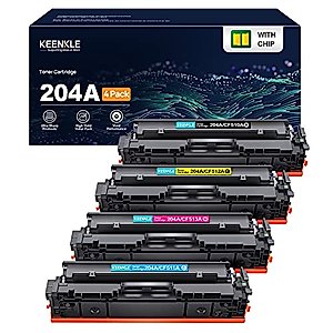 KEENKLE Compatible Toner Cartridge Replacement for HP 204A HP204A CF510A CF511A CF512A CF513A Compatible with Laserjet Pro MFP M154 M154a M154nw M180n M180nw M181 M181fw Printers(4 Pack)