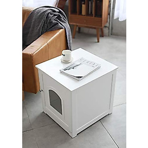 zoovilla Kitty Litter Loo – Hidden Litter Box Furniture, White