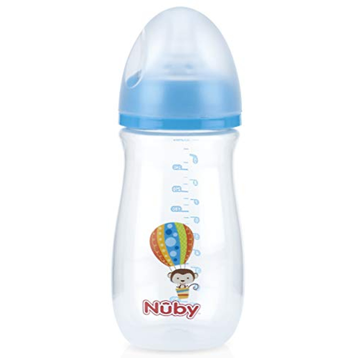 Nuby Tritan Wide Neck Non-Drip Bottles with Anti-Colic Air System: 9oz./ 270 Ml, 3 Pack, 3M+, Multi
