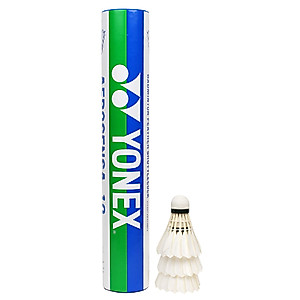 Yonex Aerosensa 10 Shuttlecock Pack of 12 Number 2 White, Slow