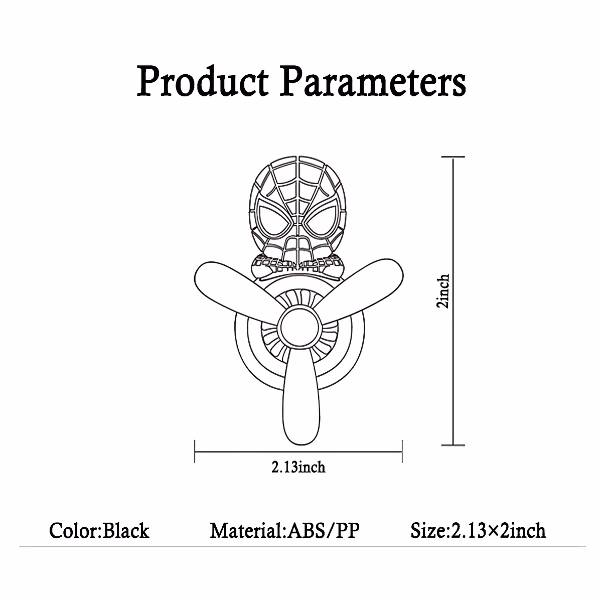 Car Air Fresheners, Cute Cartoon Hero Pilot Vent Clip Interior Accessories, Rotating Propeller Automotive Air Outlet Fan Creative Car Perfume Decoration