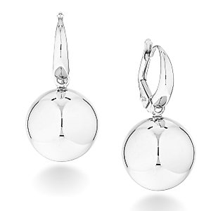 Miabella 925 Sterling Silver Italian High Polished Round Bead Ball Dangle Leverback Earrings for Women 12mm, 14mm Made in Italy (14mm (9/16 Inch))