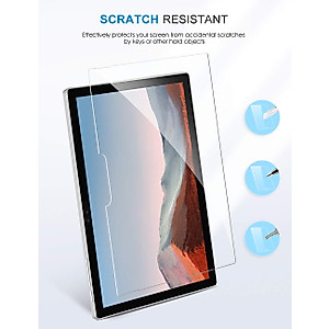 [2 Pack] SPARIN Screen Protector for Surface Pro 7 Plus/Surface Pro 7 / Surface Pro 6 / Surface Pro (5th Gen) / Surface Pro 4, Tempered Glass with Surface Pen Compatible/Scratch Resistant