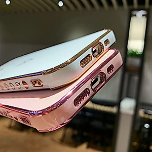 LUTTY Compatible with iPhone 12 Case Cute, Soft Tup Phone Cases for Women, [Full Reinforced Camera Protection] & [Raised Corners Bumper] Cover for iPhone 12 (6.1 Inch) -Candy Pink