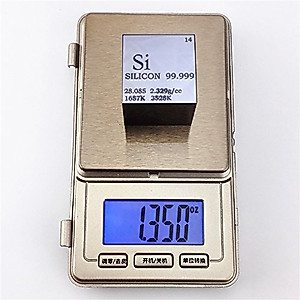 1 inch 25.4mm Polished Silicon Metal Cube 38g Engraved Periodic Table