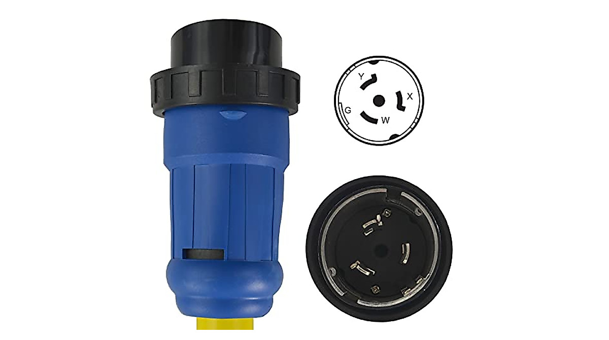 Conntek 50A RV/Marine Right Angle Locking Adapter
