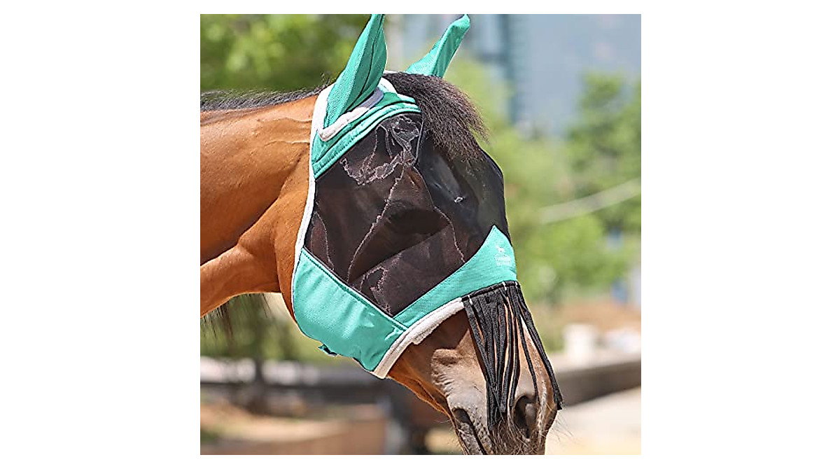Harrison Howard Horse Fly Mask – Summer Mint Full Size