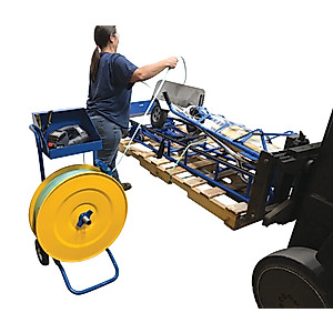 Vestil STRAP-PS-HD Steel Strapping Cart with Powder Coat Finish, 24-7/8" Width, 43" Height, 20-1/2" Depth