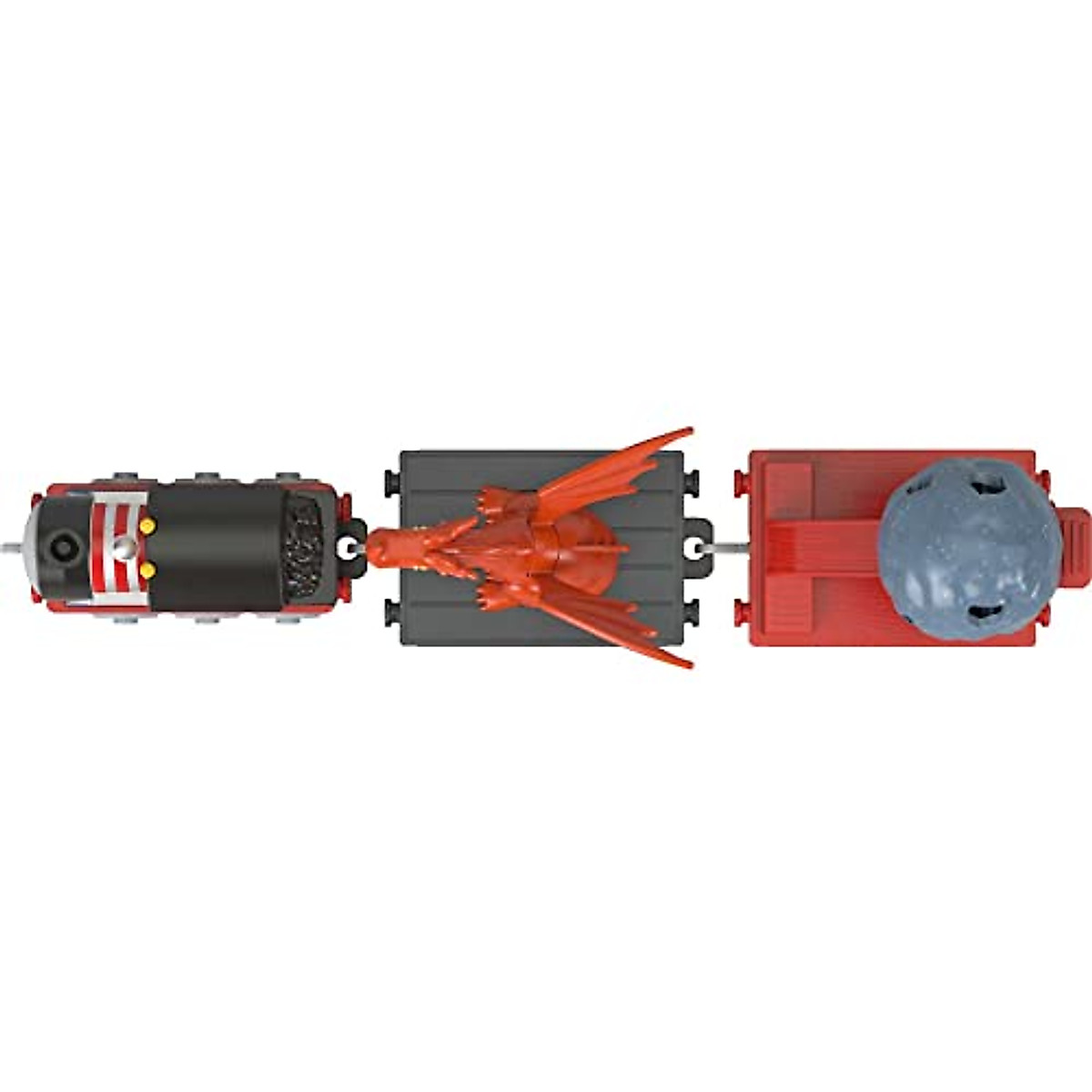 Fisher-Price Thomas & Friends Diecast Toy Train Medieval Thomas Push-Along Engine With Boulder Launcher For Preschool Kids Ages 3+ Years