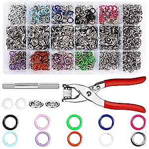 150 Sets Snap Button Snap Fastener kit Snaps 9.5mm Metal Snaps Buttons with Fastener Pliers Press Tool Kit Perfect for DIY Crafts Clothes Hats and Sewing(10 Colors)