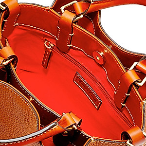 Dooney & Bourke Handbag, Pebble Grain Mini Barlow Satchel - Brown