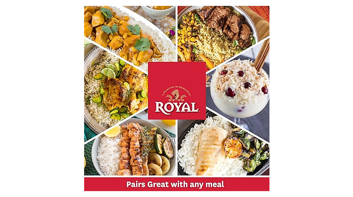 Royal Basmati White Rice - Authentic Long Grain Rice, 15 lbs