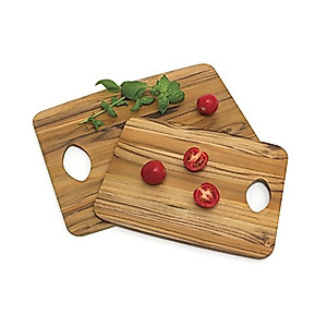 Lipper International Teak Wood Cutting Boards, Set of 2, Includes 1 Small and 1 Large