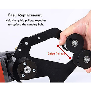 5/8-11 UNC Angle Grinder Belt Sander Adapter, Angle Grinder Attachment, Pipe Tube Bracket Accessory Grinder Bearing Sanding Support Tool for Polishing Rust Removal 20-40mm Belt