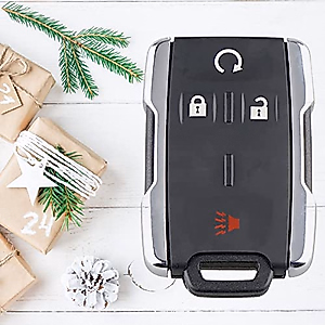 Keyless Entry Remote Control Car Key Fob Fits for 2014-2019 GMC Sierra/Chevy Silverado 2015-2021 GMC Canyon/Chevy Colorado (M3N-32337100 Chrome), Set of 2