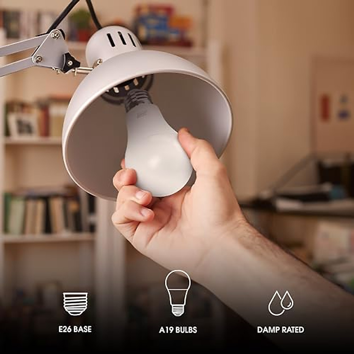 Feit Electric A23 LED Light Bulb, 300W Equivalent, Non-Dimmable, 4060 Lumens, E26 Standard Base, 3000k Soft White, High Output LED Bulb, Damp Rated, 22 Year Lifetime, OM300/830/LED