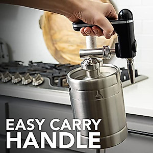 VINCI Nitro Cold Brew Maker Stainless Steel Home Brew Nitrogen Infusion Coffee Keg System Easy One Handed Dispensing System Includes Drip Mat
