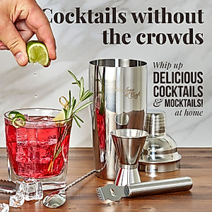 Mixology & Craft Bartender Kit - 15 Piece Set Including Cocktail Shaker and Bar Accessories, Perfect for Drink Mixing at Home, Plus Exclusive Recipe Cards