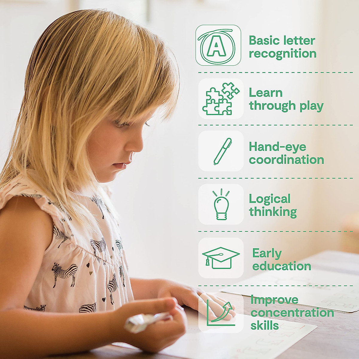 Drawing with Alphabet and Numbers Set Games for Kids Ages 4-8 Activity Toy for Girls Boy Birthday