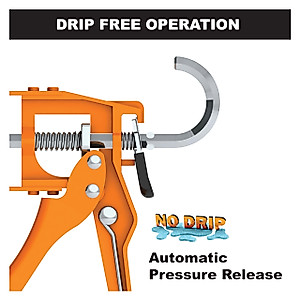 Albion Engineering Company B1 B-Line Manual Skeleton Cartridge Caulking Gun, No Drip, 1/10 Gallon (10oz), 7:1 Drive