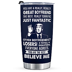 Aurahouse Christmas Gifts for Boyfriend, Funny Boyfriend Gifts Tumbler 20 Oz, Birthday Gifts for Boyfriend, Anniversary Boyfriend Gifts, Father's Day Gifts for Him Boyfriend, Valentines Day Cup