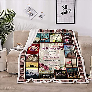 Retirement Gifts for Women Men 2022 Throw Blanket ,Retirement Appreciation Gifts for Boss Coworkers,Retire Party Gifts for Friends,Grandma,Teachers,Nurses Soft Throw Blankets (RETIRED,50"x 60")