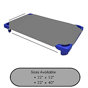 Clovefry Toddler and Preschool Cot Sheets - Daycare/Pre-School Cot Sheet - Corner Elastic Loops - Cot Bed Fitted Sheet - Poly Cotton Surface Set of 6 (22" W X 52" L) - Dark Grey