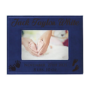 My Personal Memories Customized New Baby Photo Frame - Custom Engraved Boy Girl Picture Frame (5 x 7)
