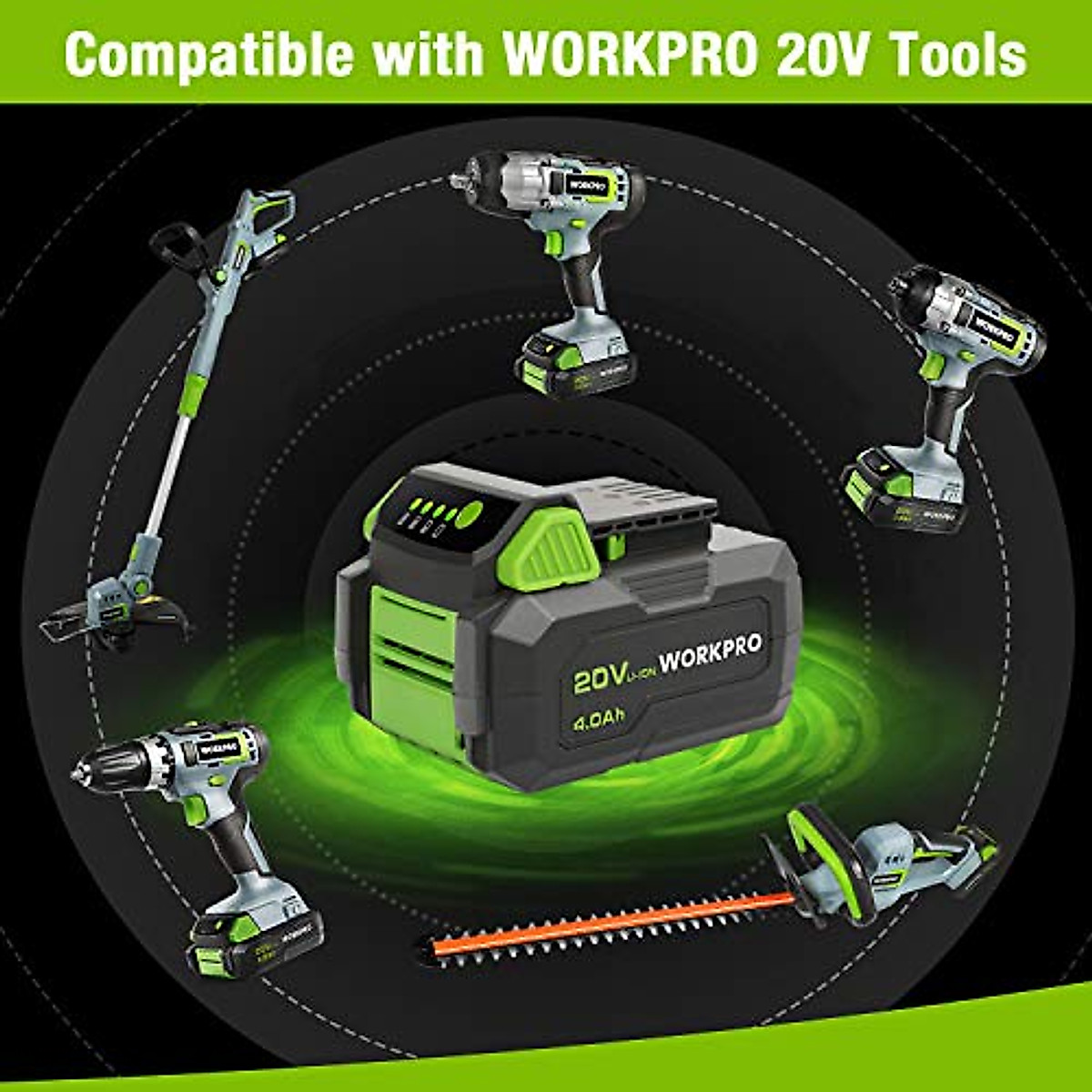 WORKPRO 20V 4.0Ah Lithium-ion Battery Pack