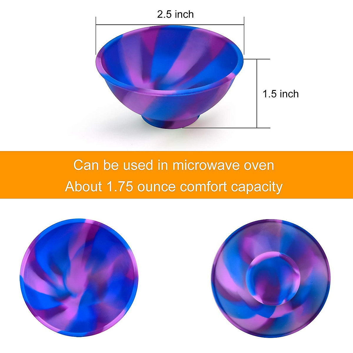 Coopay 8 Pieces Mini Silicone Bowls Multicolor Pinch Bowls Heat Resistant Snack Bowls Prep and Serve Bowls, Unbreakable, Flexible, 1.75 Oz (Mixed Colors)