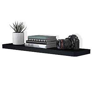 ATHENEE Home Soho Floating Shelf 36" - Wall Mount Display (9.8 x 35.4 x 1.5), Black