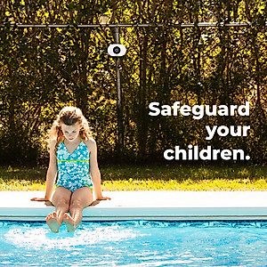 SwamCam Pool Alarm Camera - ASTM F2208 Certified - Wifi + App Operated Pool Alarms for Inground Pools and Above Ground - Sounds Onsite, In Home & Phone BEFORE Child Enters Pool - View Remotely Anytime