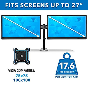 Mount-It! Standing Desk Converter with Bonus Dual Monitor Mount Included - Height Adjustable Stand Up Desk - Wide 36 Inch Sit Stand Workstation with Gas Spring Lift– Black (MI-7934)