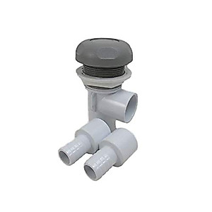 Hot Tub Spa Part Gray Waterfall Valve with (2) 3/4" Barbs