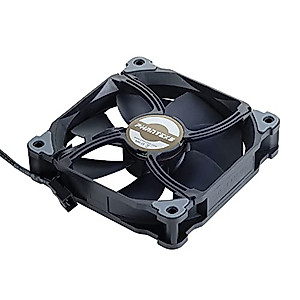 Phanteks (PH-F120MP_BBK02) 120mm MP PWM Fan, high Static Pressure, Optimized for Silence, Sleeved Daisy-Chain Cables, Black Blades, Black Frame