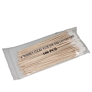 200 Pcs Cotton Swab Applicator Q-tip Swabs 6" Extra Long Wood Makeup Application